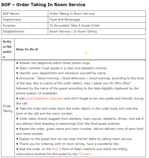 What Is A Hotel SOP? | Standard Operating Procedures